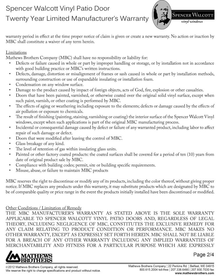 Spencer Walcott - Mathews Brothers Windows