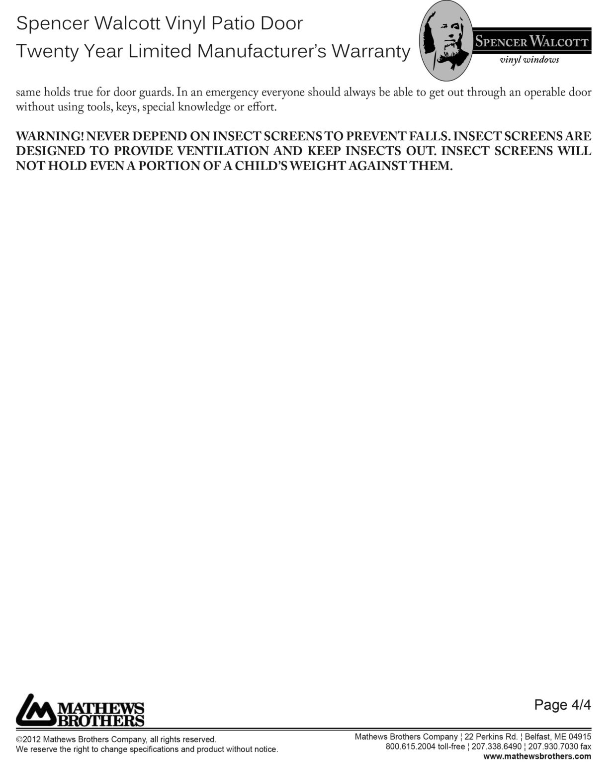 Spencer Walcott - Mathews Brothers Windows